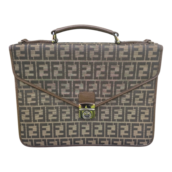 Fendi | Bags | Fendi Vintage Mens Briefcase Business Bag Zucca Brown ...
